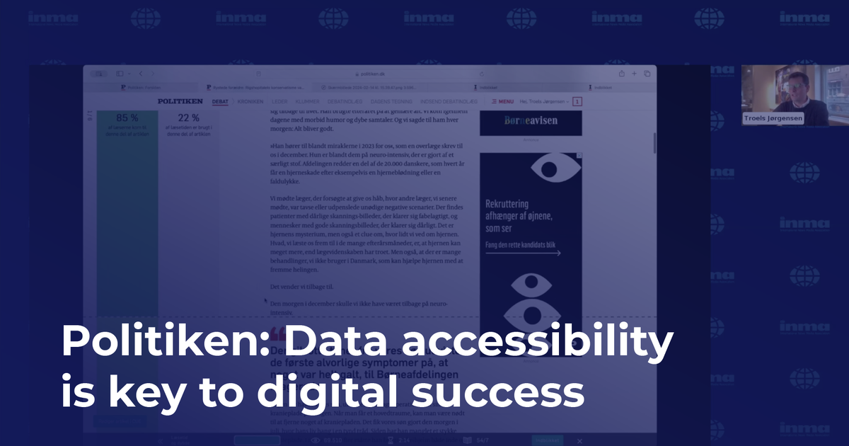 Politiken: Data accessibility is key to digital success